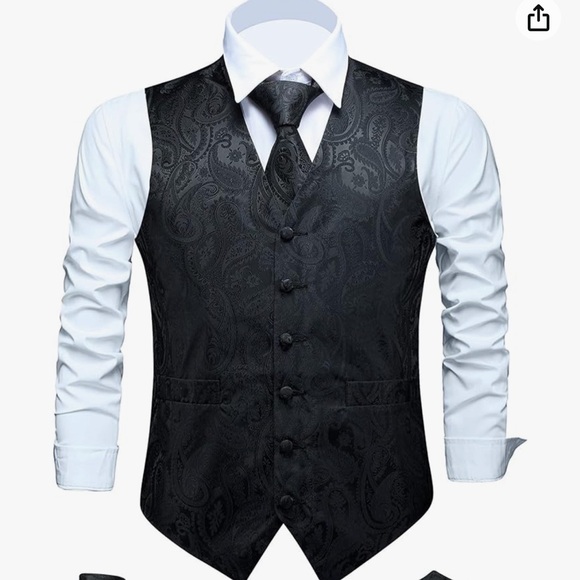 Faimo | Suits & Blazers | Faimo Mens Black Tuxedo Vest S | Poshmark